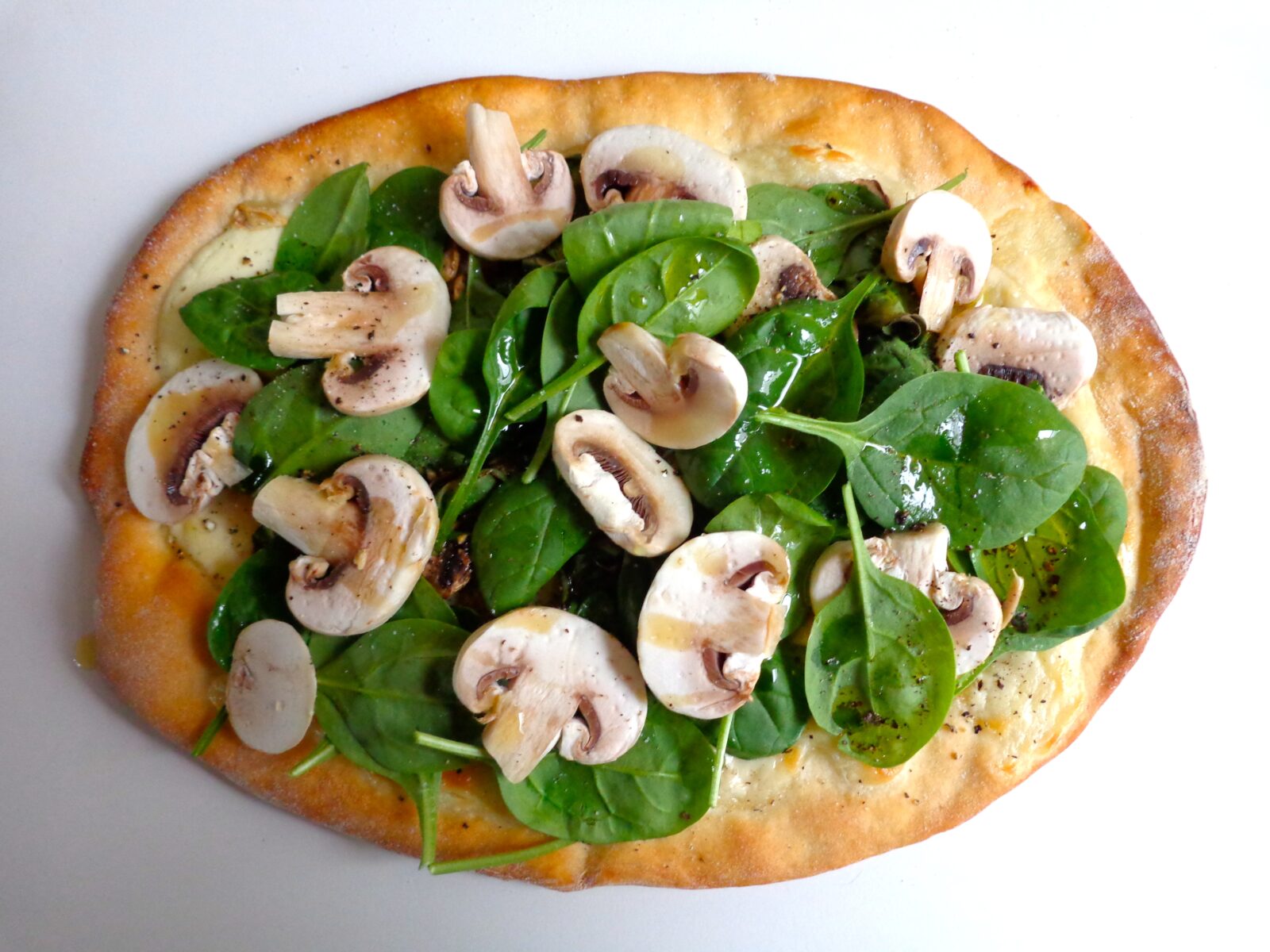 Tarte fine champignons épinards | The Everyday French Chef